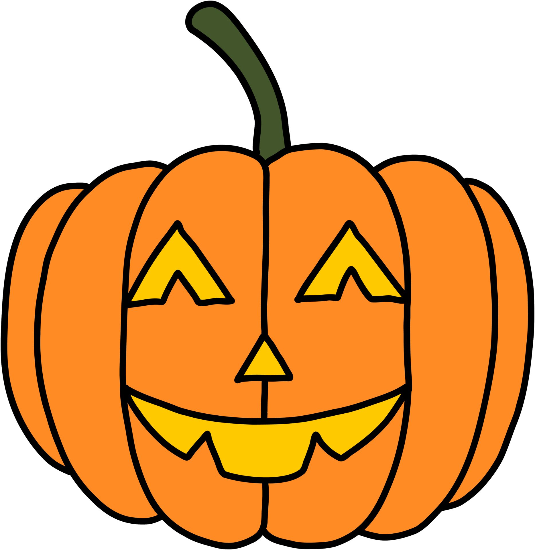 simplicity halloween pumpkin freehand drawing flat design 11704510 PNG