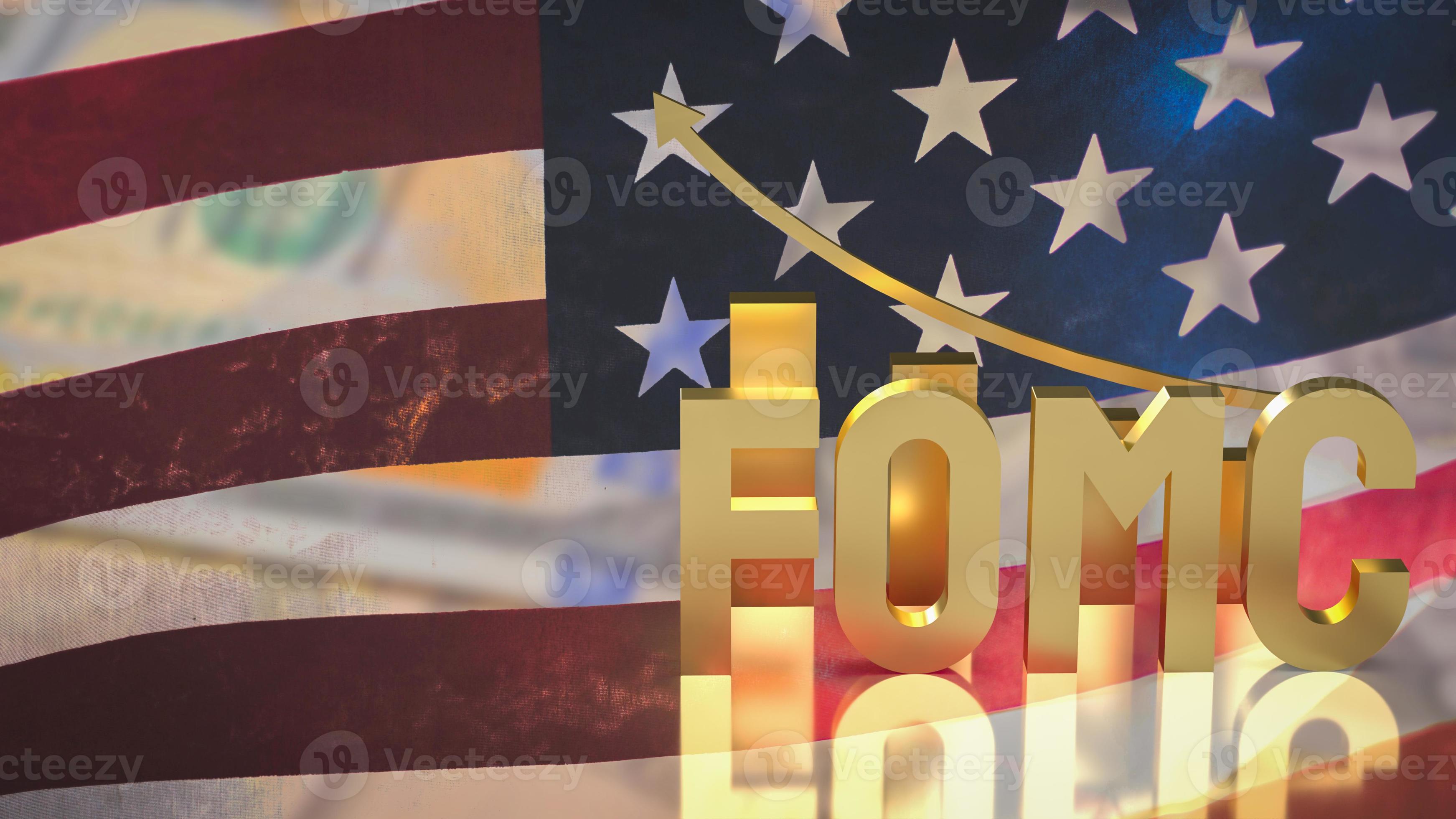 The gold text fomc or Federal Open Market Committee for business concept 3d rendering 11705529 ...