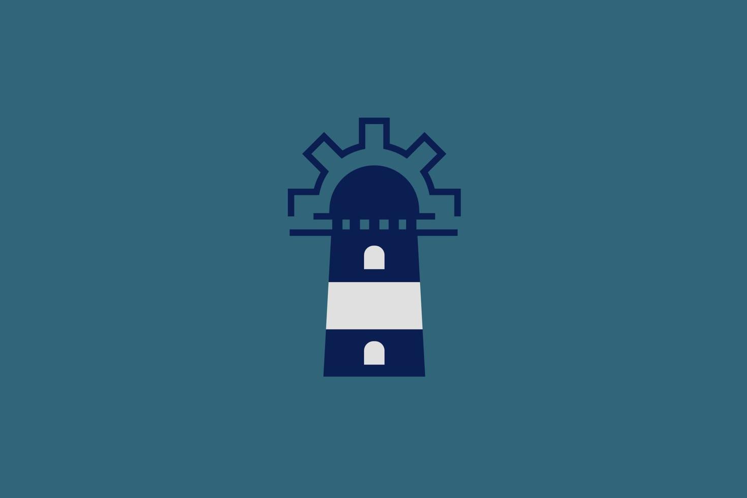 Lighthouse Machine Logo 11708333 Vector Art at Vecteezy