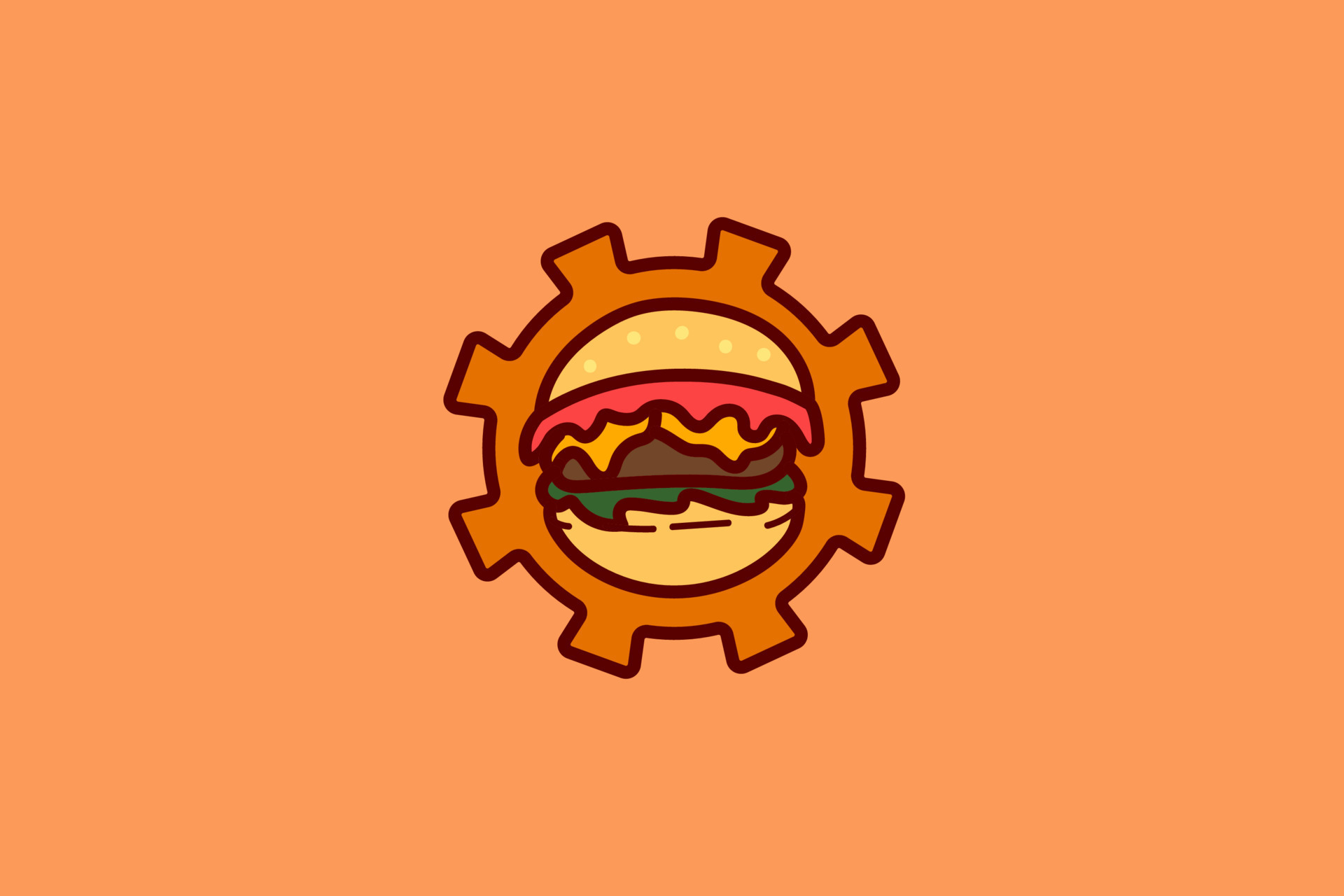 Machine Burger Logo 11708335 Vector Art at Vecteezy
