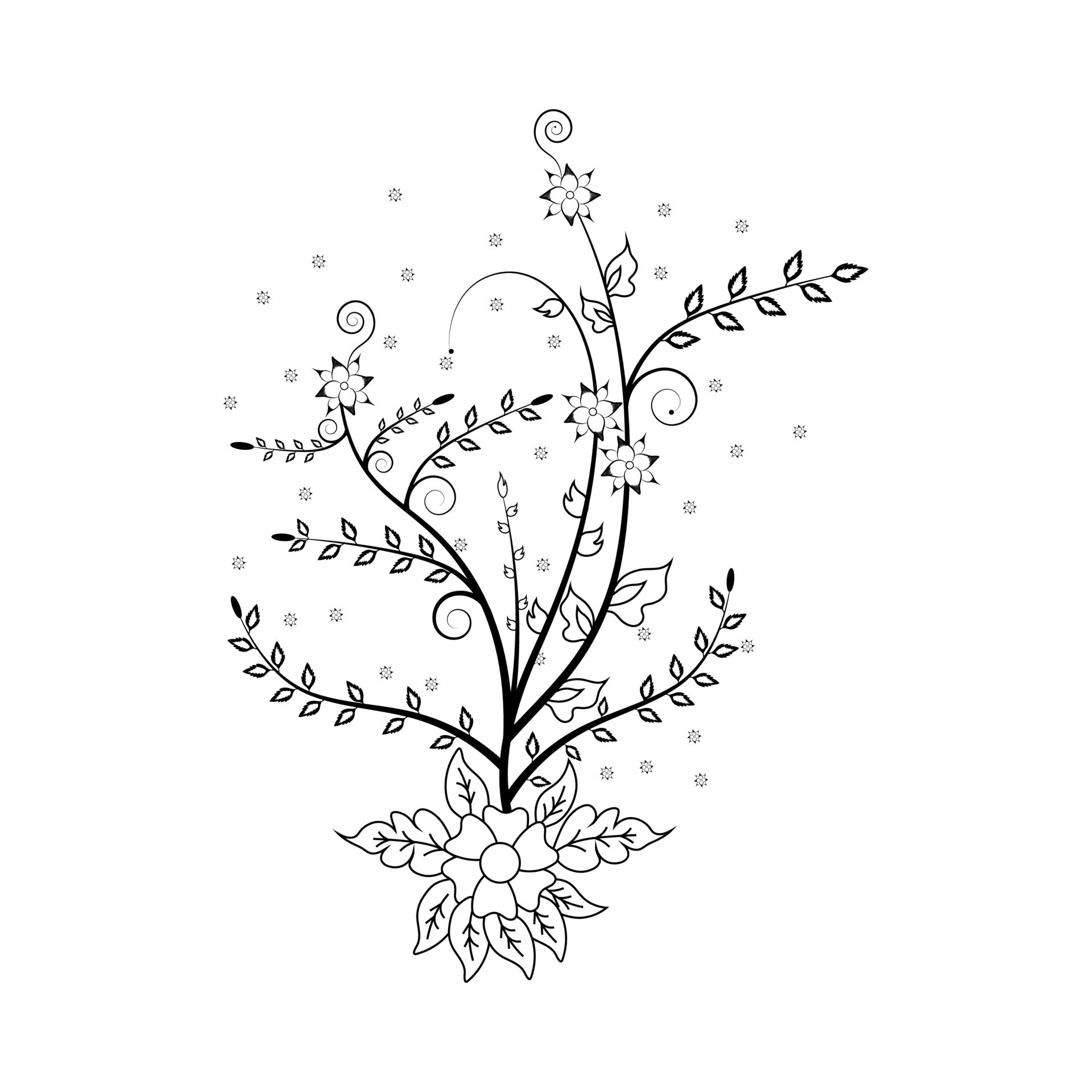 Design Flowers illustration. Manual composition.Design For cover ... Design Flowers illustration. Manual composition.Design For cover ...