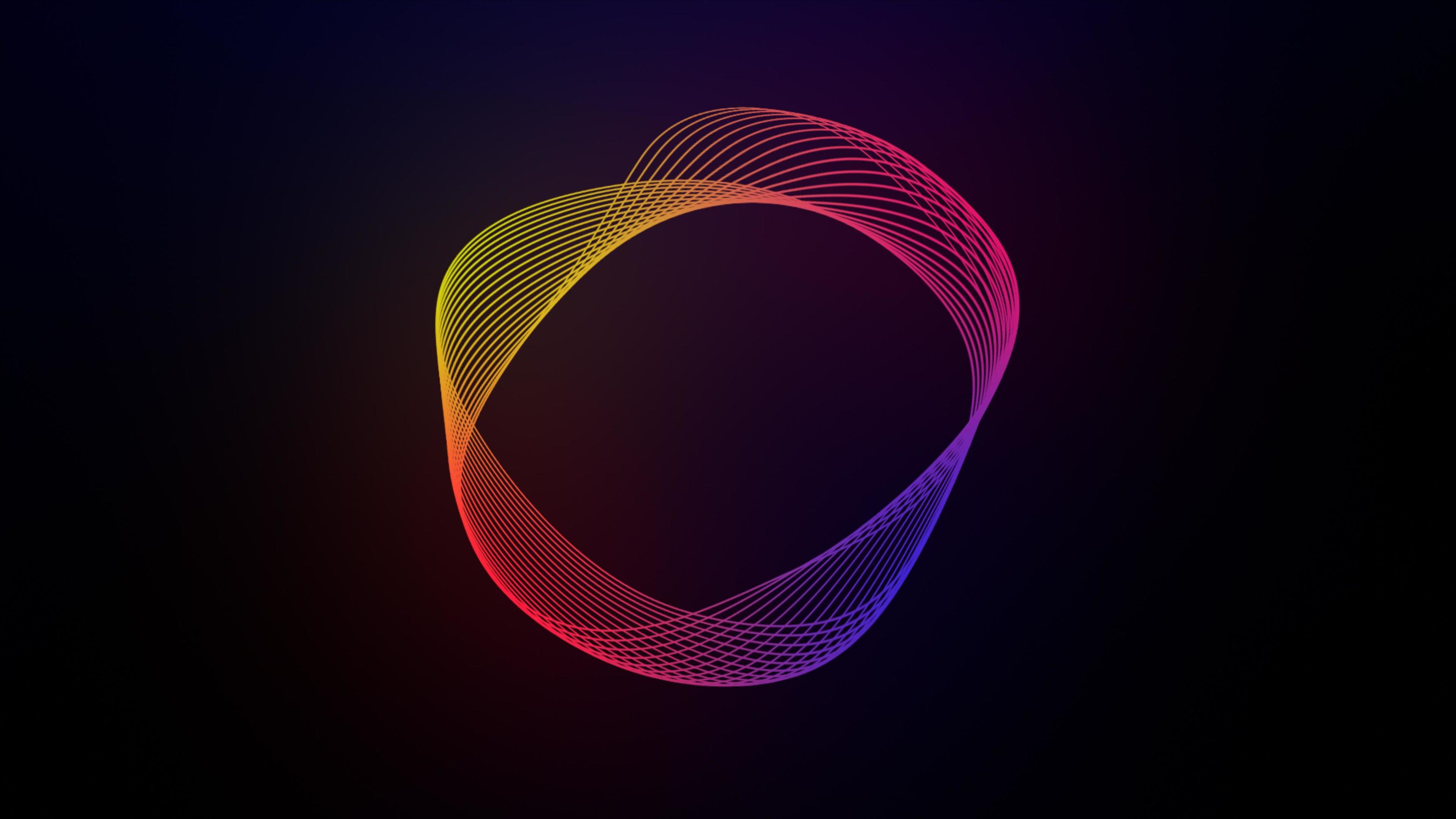 Gradient Circle Line Curve Shape Circle Pattern Background