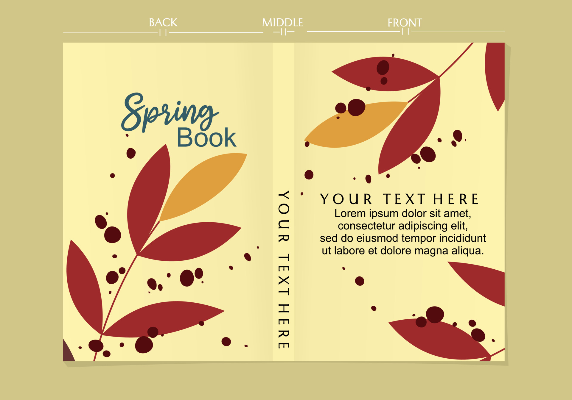 Cover Book Templates In Botanical Style Size A4 For Books Page Design Cover Book Templates In Botanical Style Size A4 For Books Page Design