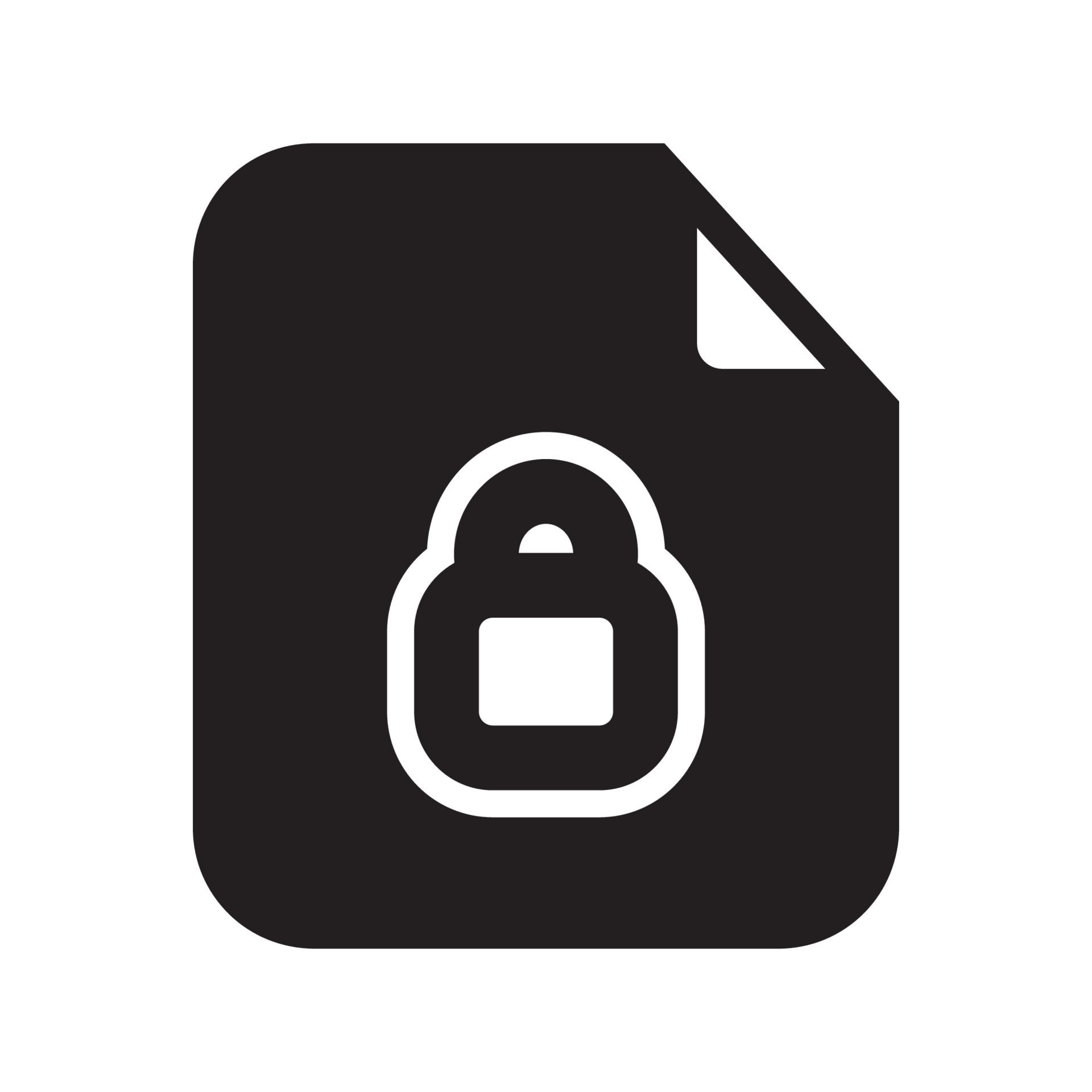 Lock Files Icon Solid Style 11713501 Vector Art at Vecteezy