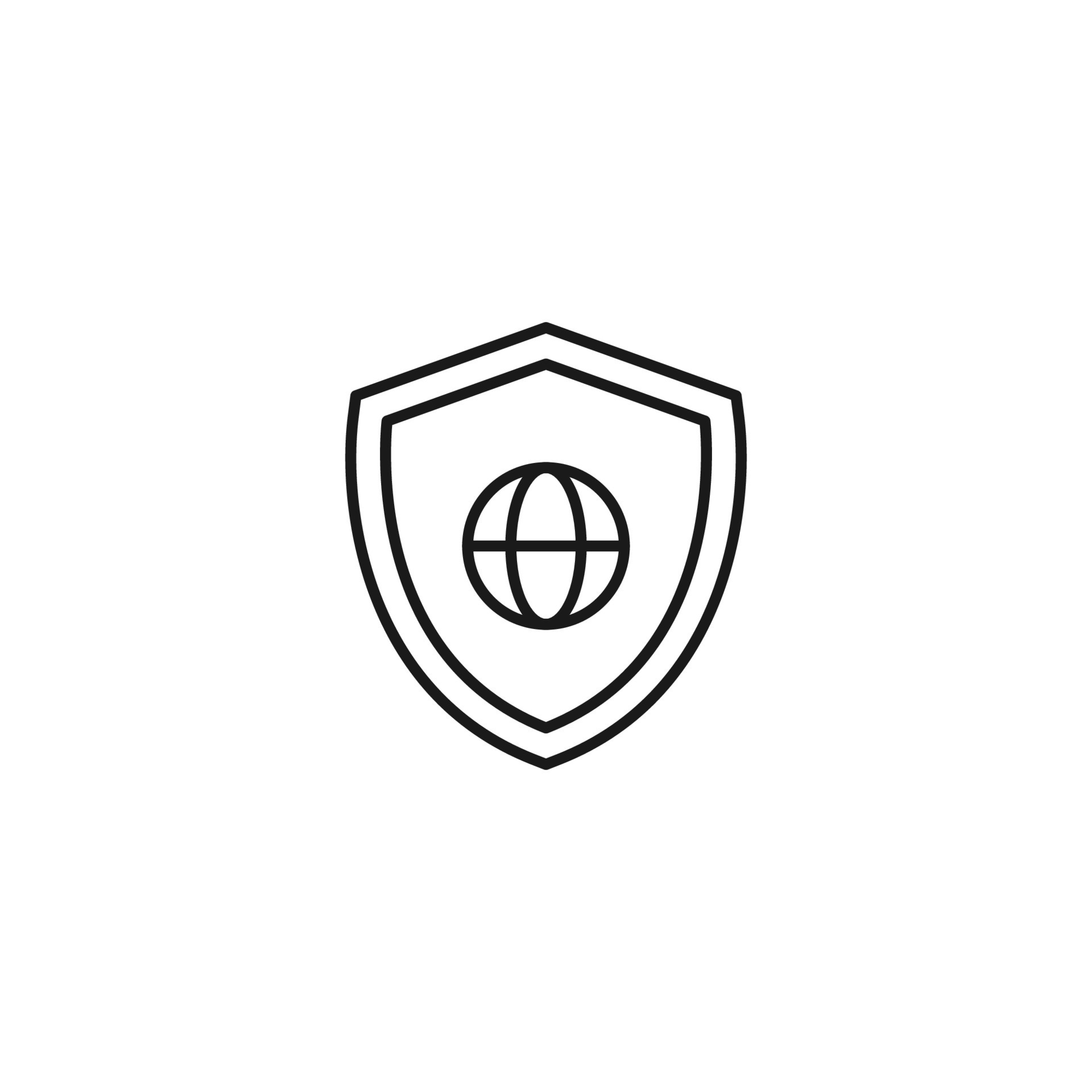 Shield, armor, protection sign. Minimalistic vector symbol drawn with ... Shield, armor, protection sign. Minimalistic vector symbol drawn with ...
