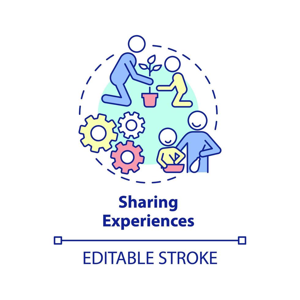 Sharing experiences concept icon. Family relationships importance ... Sharing experiences concept icon. Family relationships importance ...