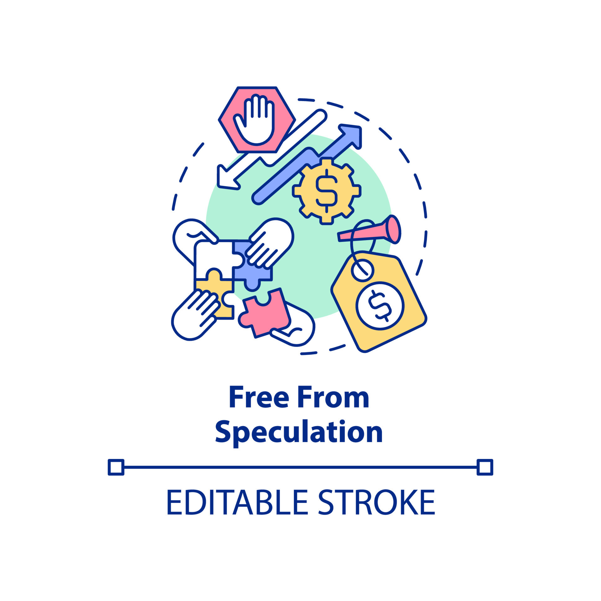 Free From Speculation Concept Icon Cooperative Society Benefit Abstract Idea Thin Line