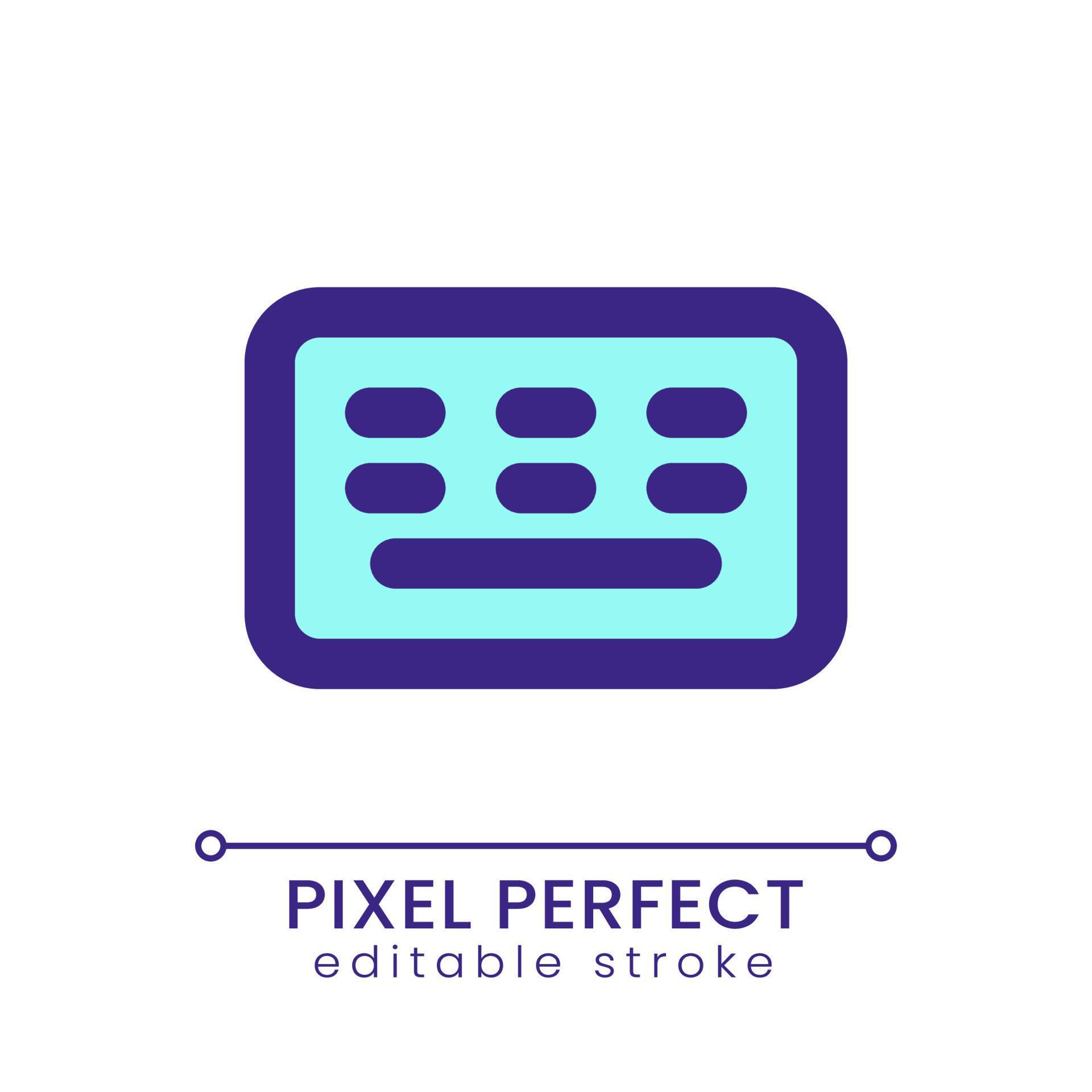 Keyboard Pixel Perfect Rgb Color Ui Icon Typing Message Online Communication Simple Filled