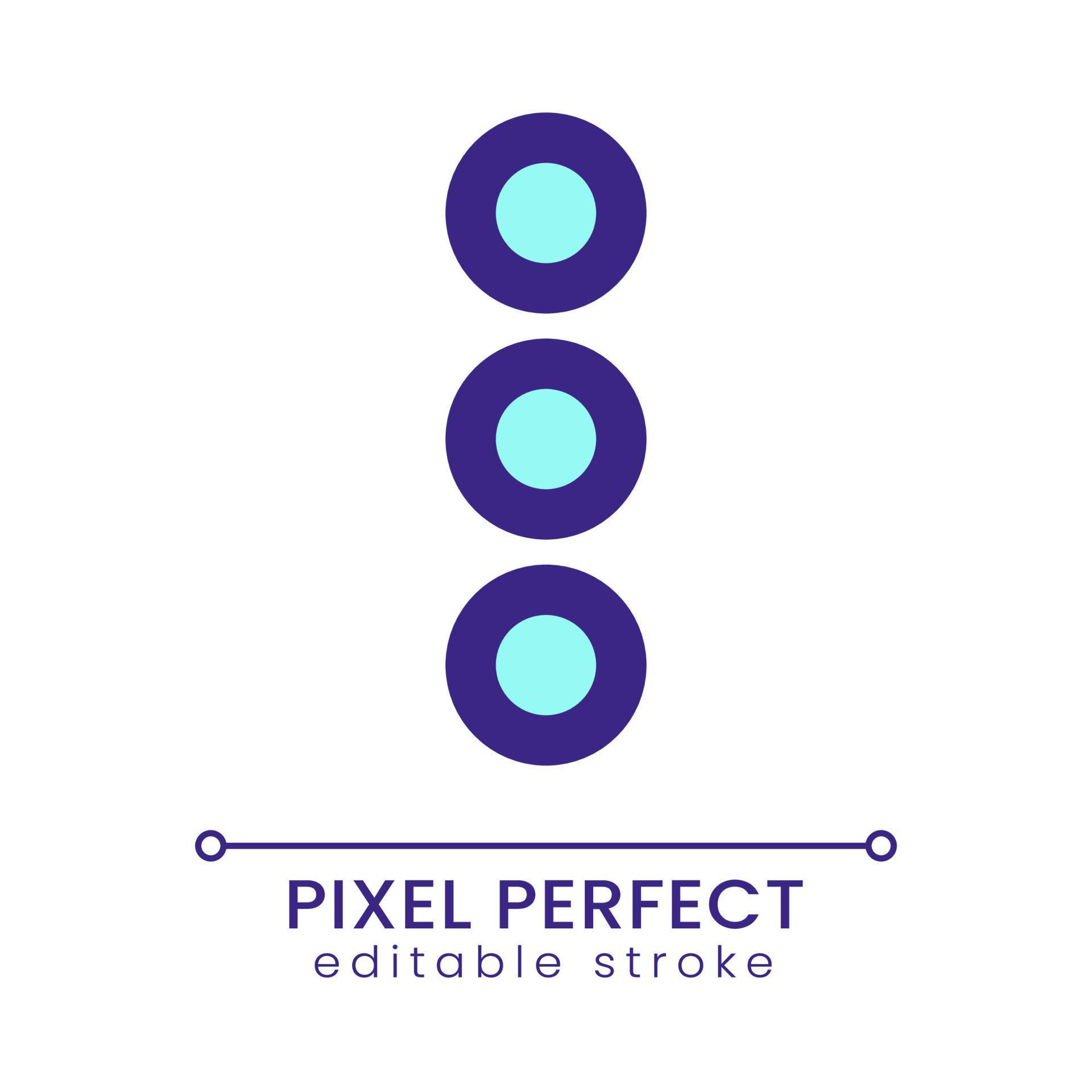 Ellipsis Menu Pixel Perfect Rgb Color Ui Icon Additional Commands