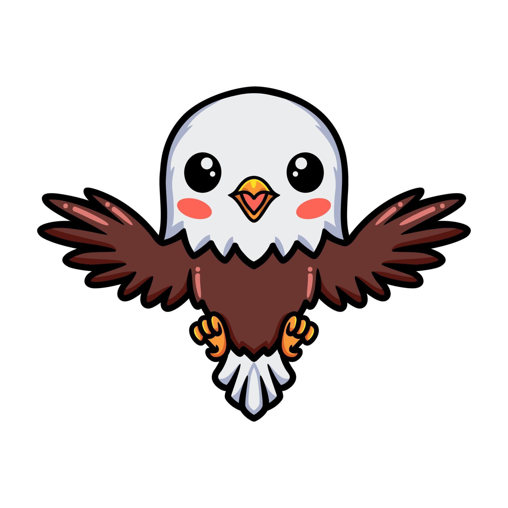 Cute little eagle cartoon flying 11719691 Vector Art at Vecteezy