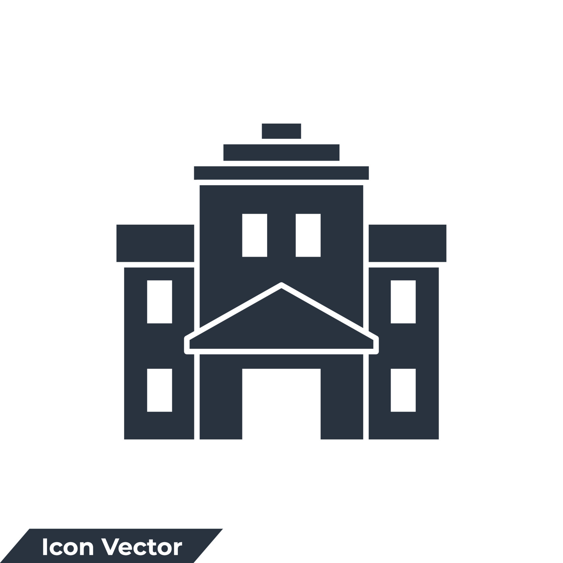 School Building Icon Logo Vector Illustration High School Symbol school-building-icon-logo-vector-illustration-high-school-symbol