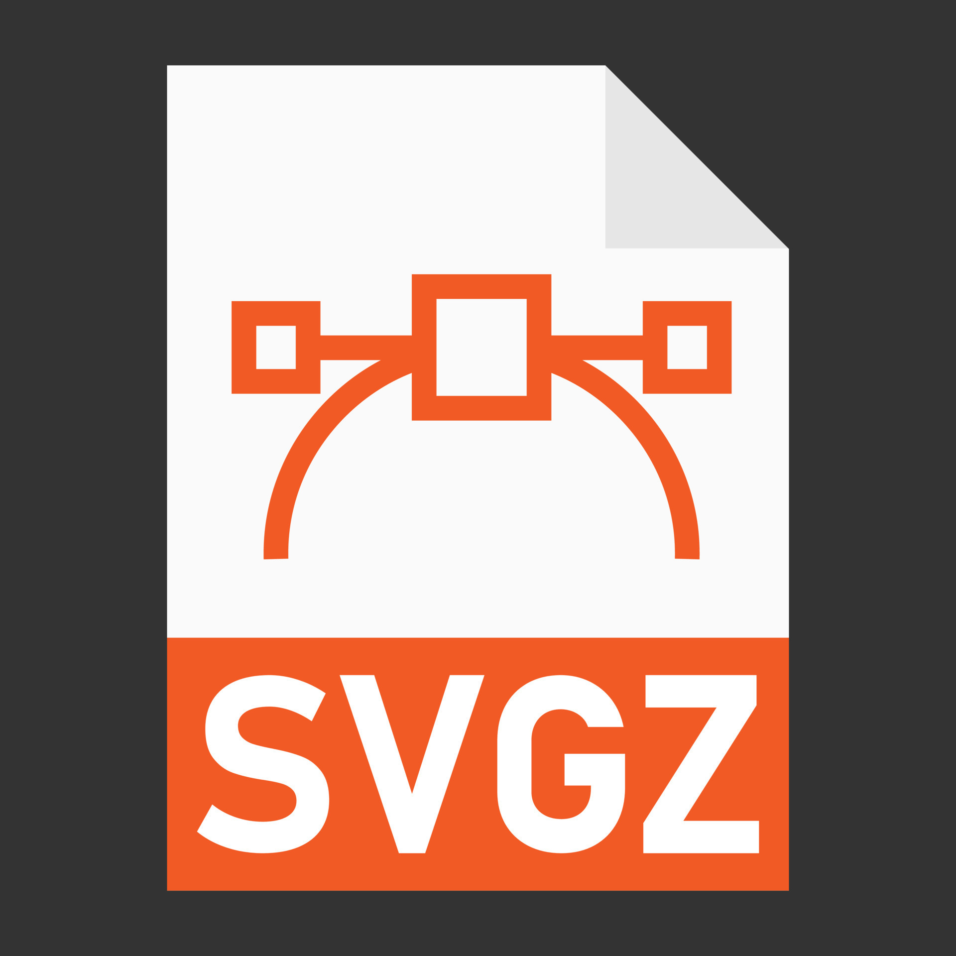 Modern flat design of SVGZ file icon for web 11721641 Vector Art at ...