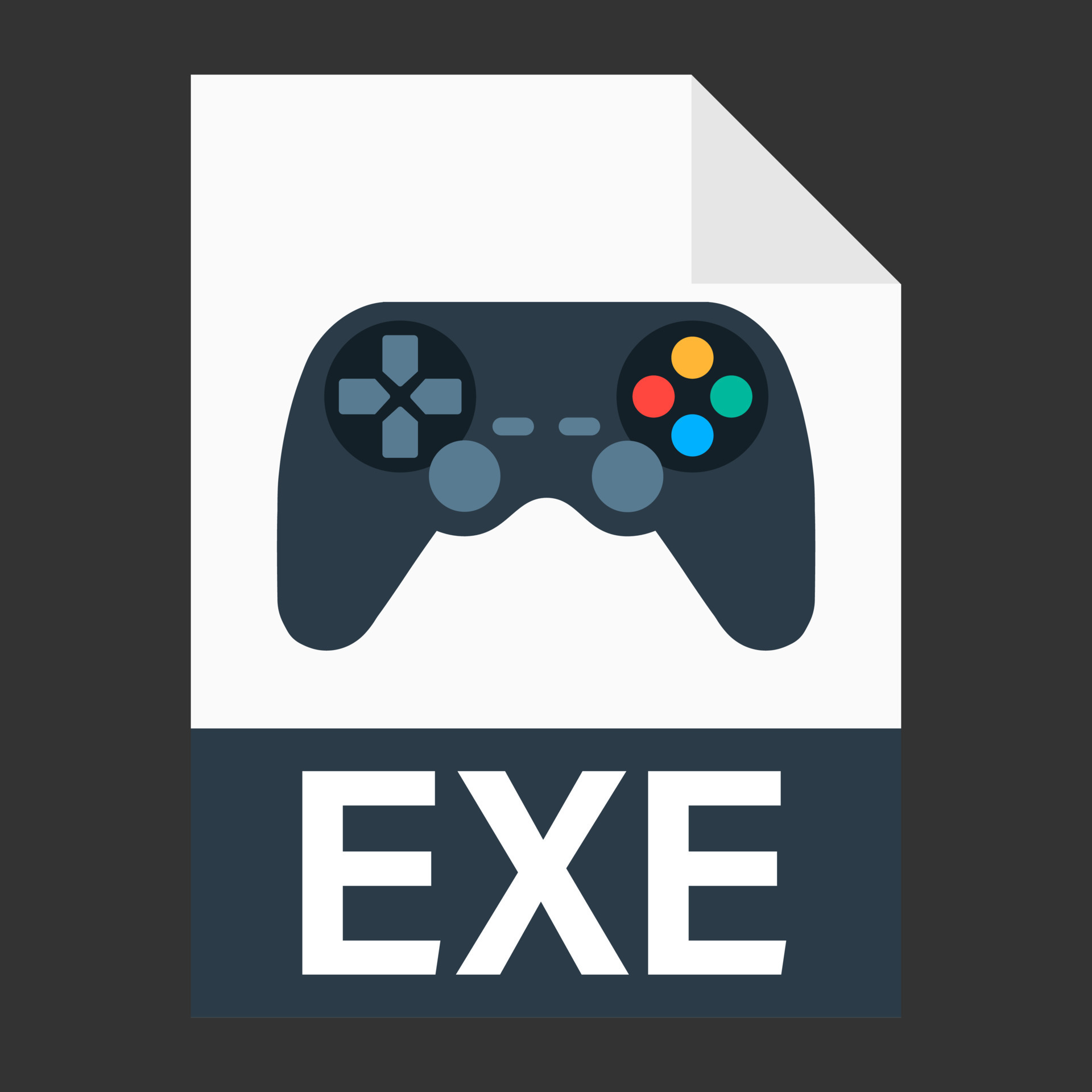 Modern flat design of EXE file icon for web 11721688 Vector Art at Vecteezy