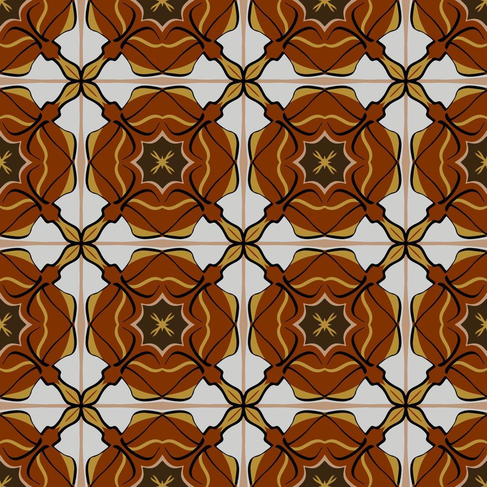 Luxury Brown Geometric Pattern Design With Tribal Shape Elements Ideal For Fabric Design Paper