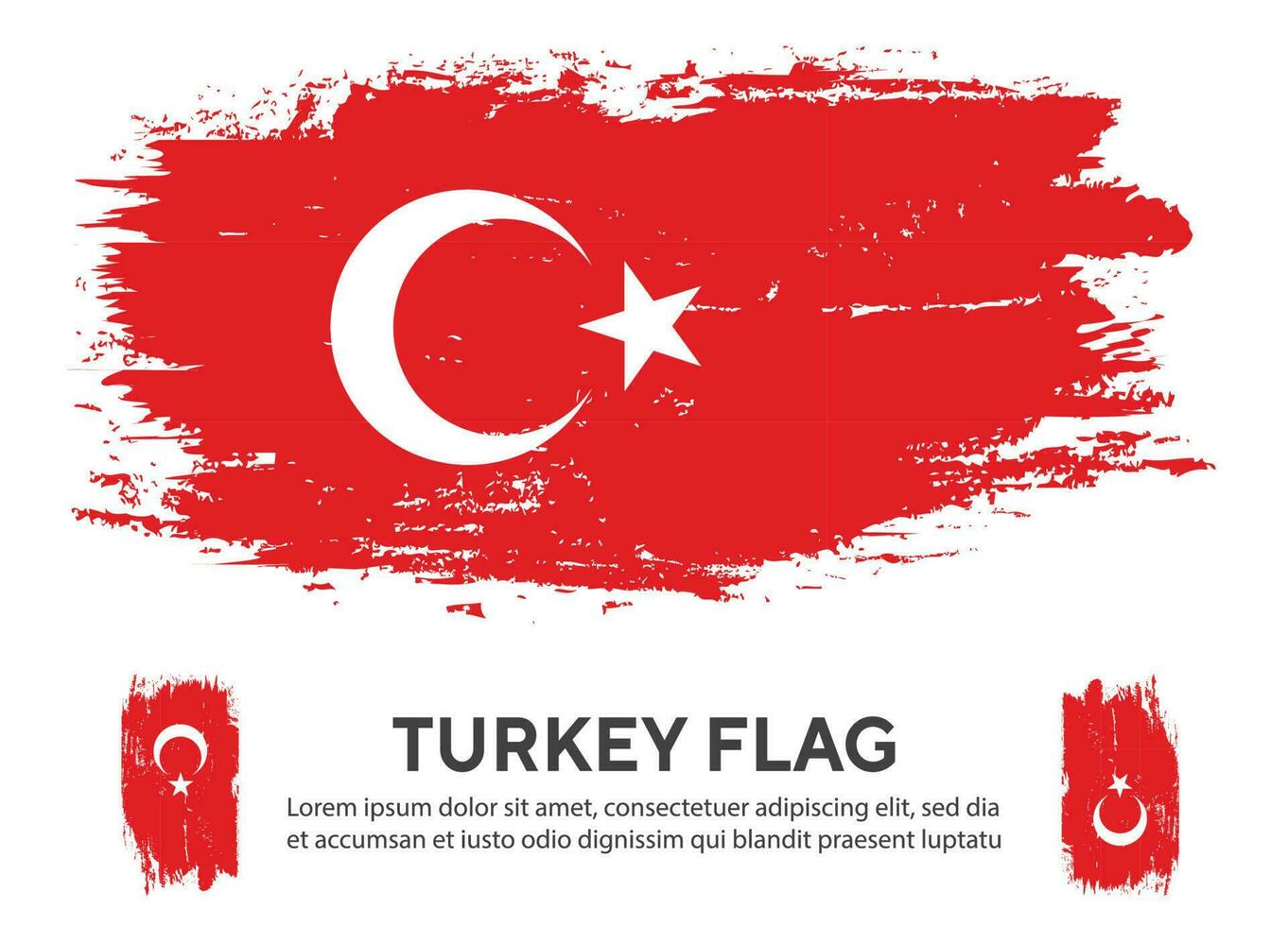 Turkey Colorful Grunge Texture Flag Design Vector Set Vector Art At Vecteezy