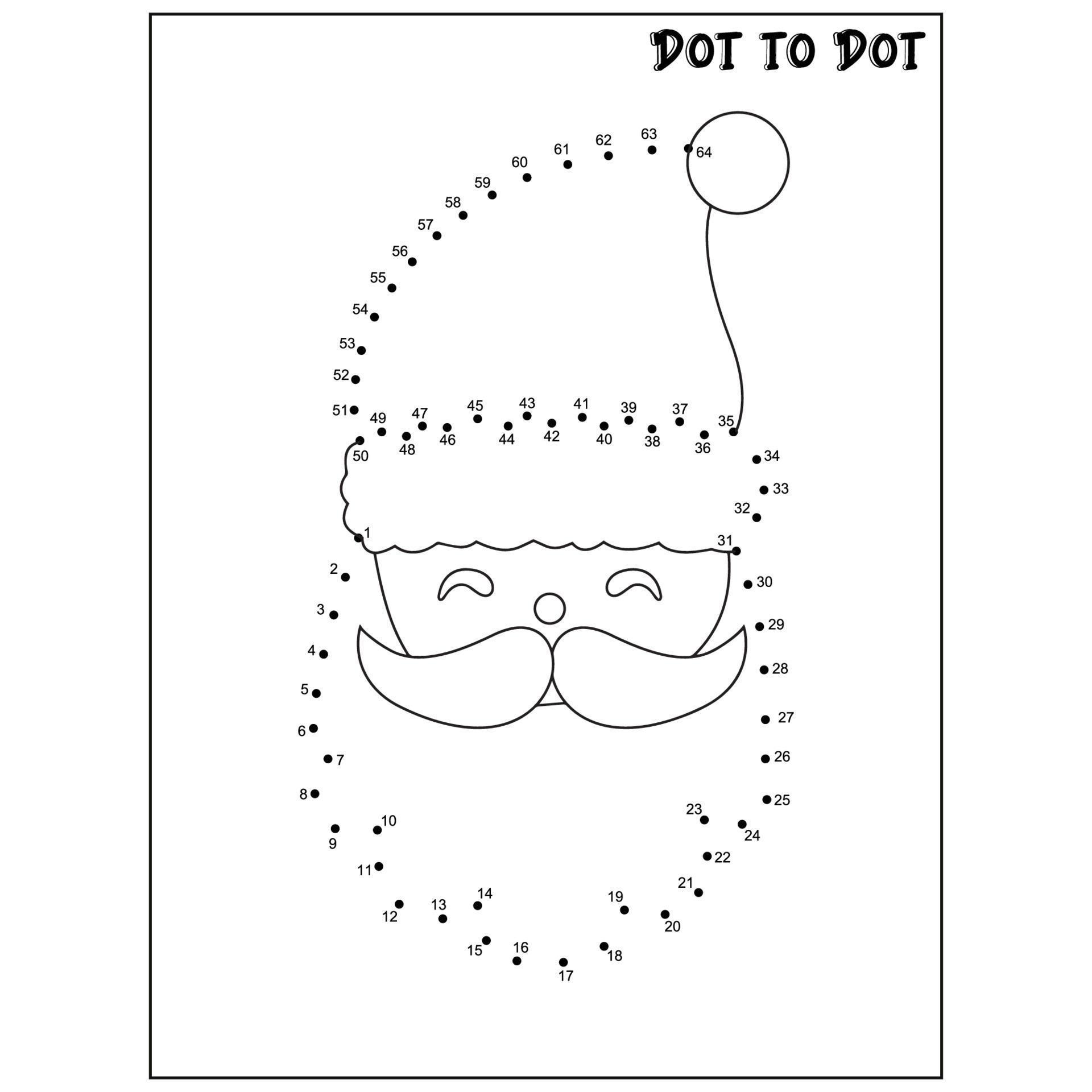 Christmas connect the dots Dot to Dot activities 11724503 Vector Art at ...