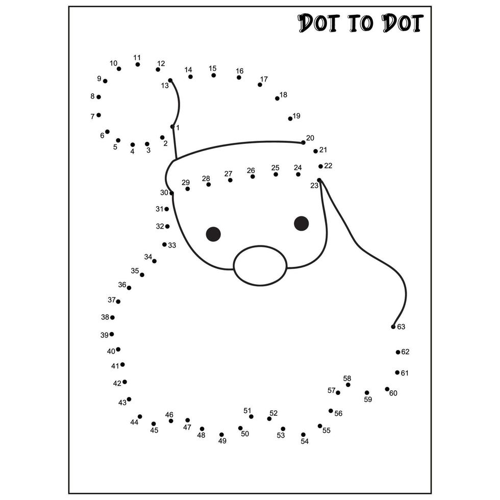 Christmas connect the dots Dot to Dot activities 11724516 Vector Art at ...