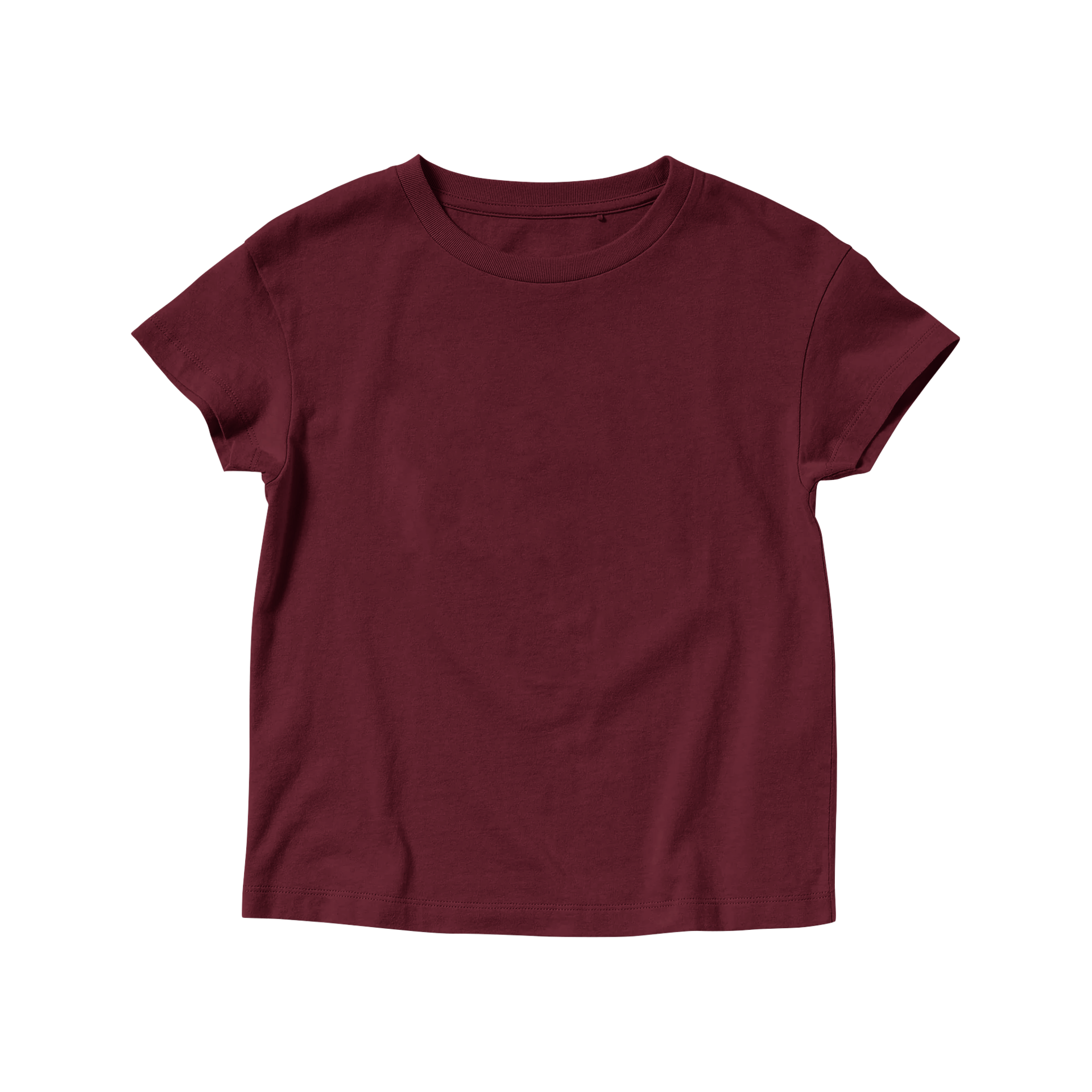 Blank Maroon T-shirt Crew Neck Short Sleeve for Kids 11728277 PNG Blank Maroon T-shirt Crew Neck Short Sleeve for Kids 11728277 PNG