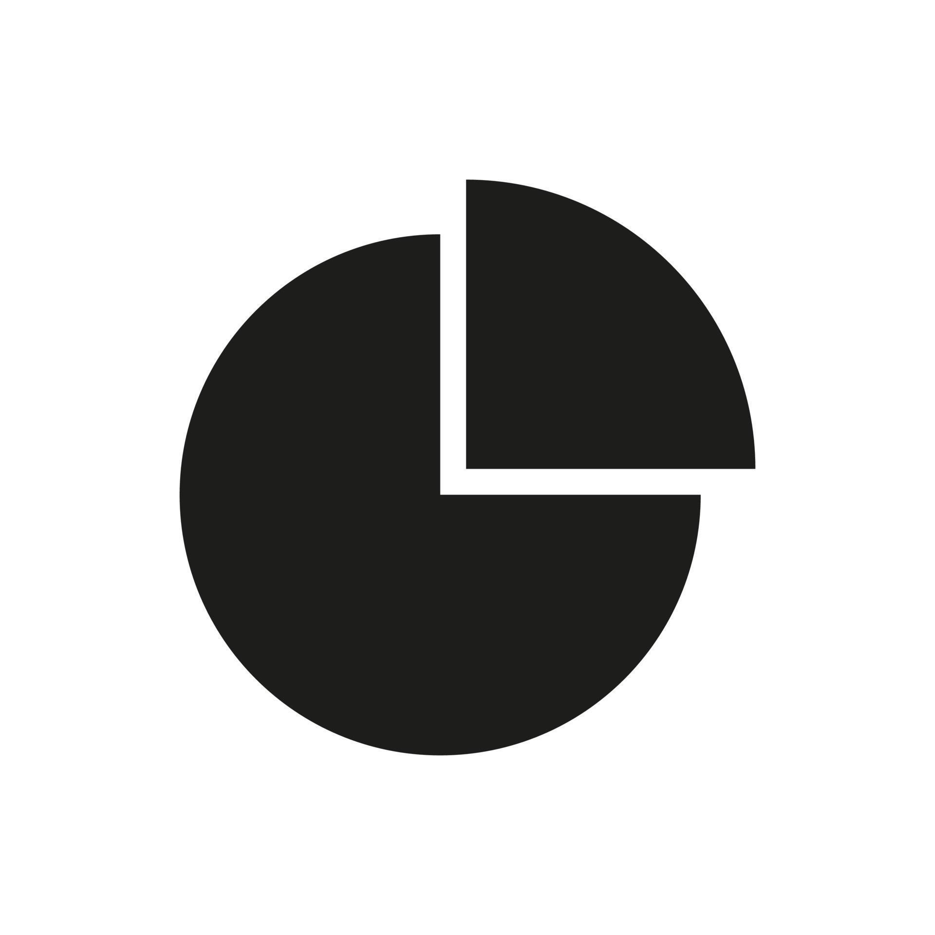 Pie chart black vector icon on white background 11736356 Vector Art at Vecteezy