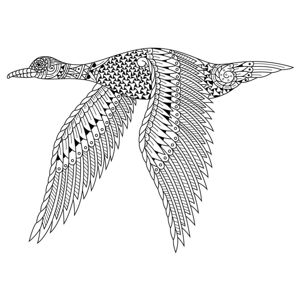 Goose line art 11736589 Vector Art at Vecteezy