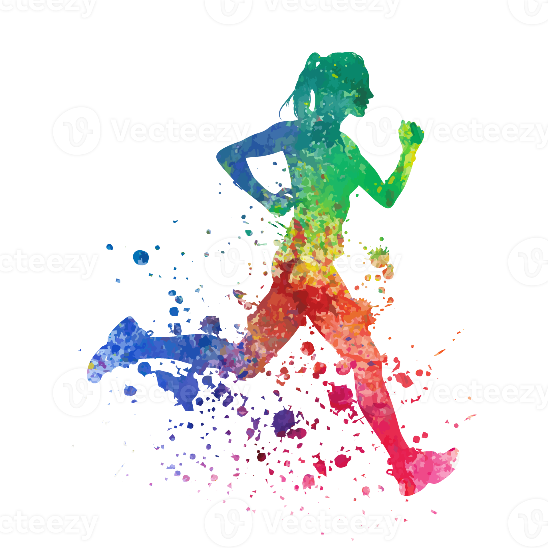 Silhouette Girl Running PNG, Female runner Sublimation Design ...