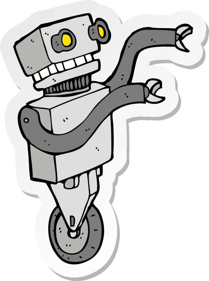 sticker of a cartoon funny robot 11748608 Vector Art at Vecteezy