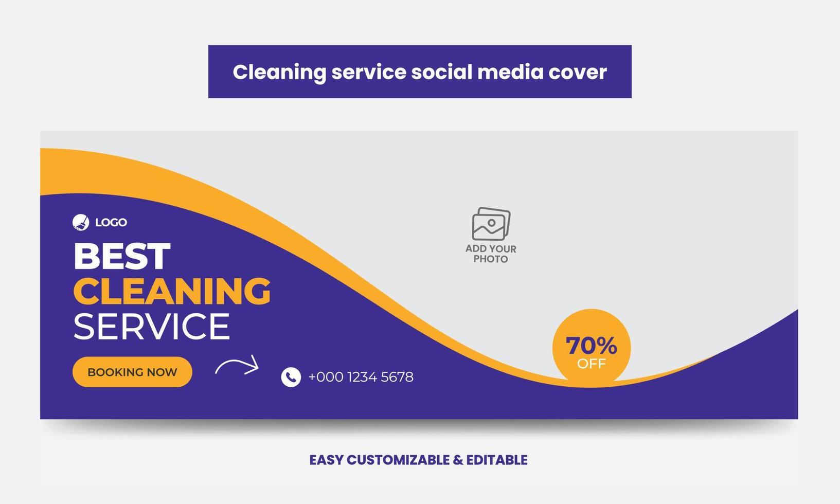 plantilla de diseño de foto de portada de redes sociales de empresa de servicios de limpieza ...