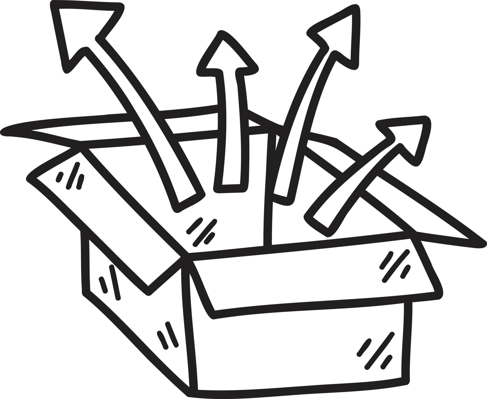 Hand Drawn Open Box Illustration 11755925 Vector Art At Vecteezy
