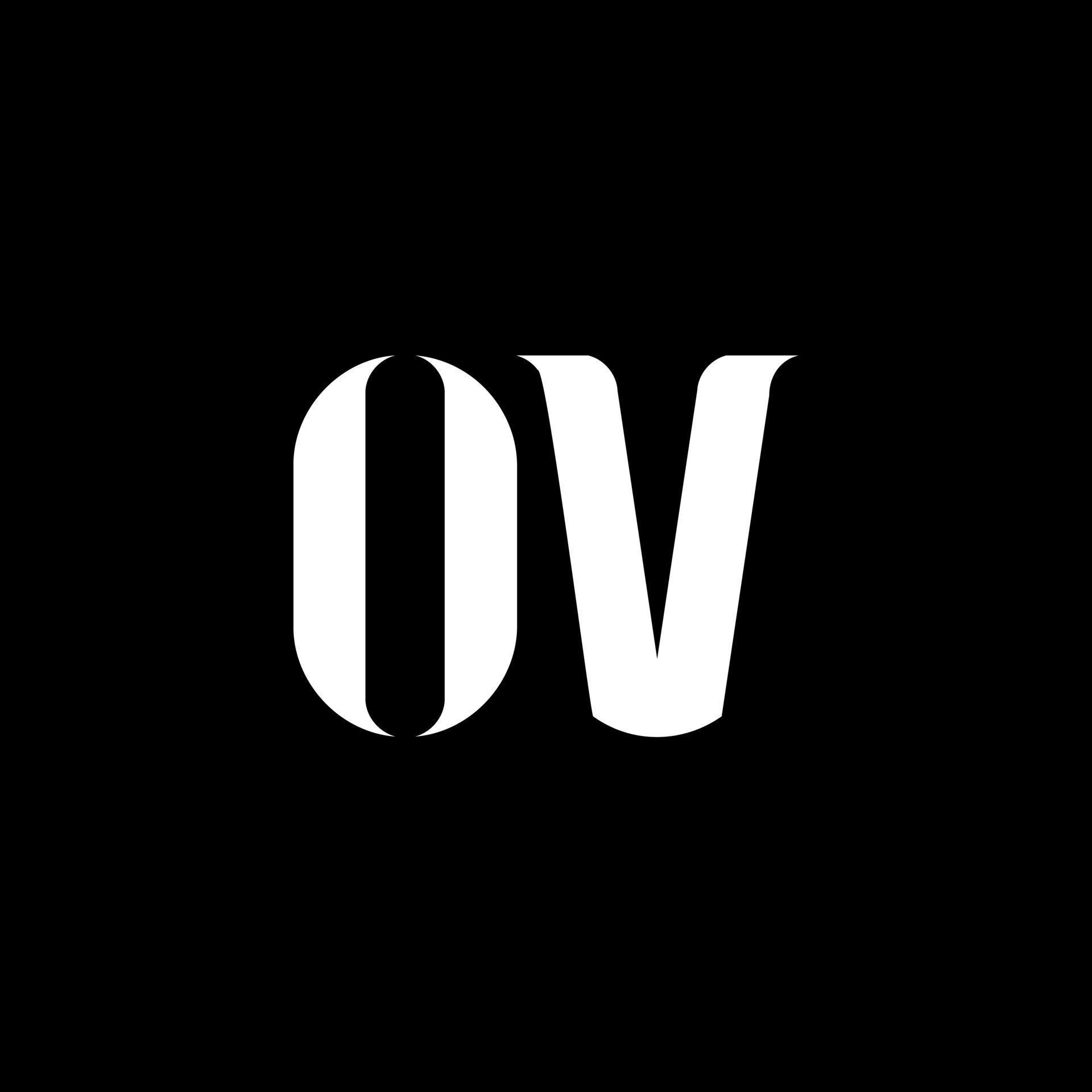 OV letter logo design. Initial letter OV uppercase monogram logo white ... OV letter logo design. Initial letter OV uppercase monogram logo white ...