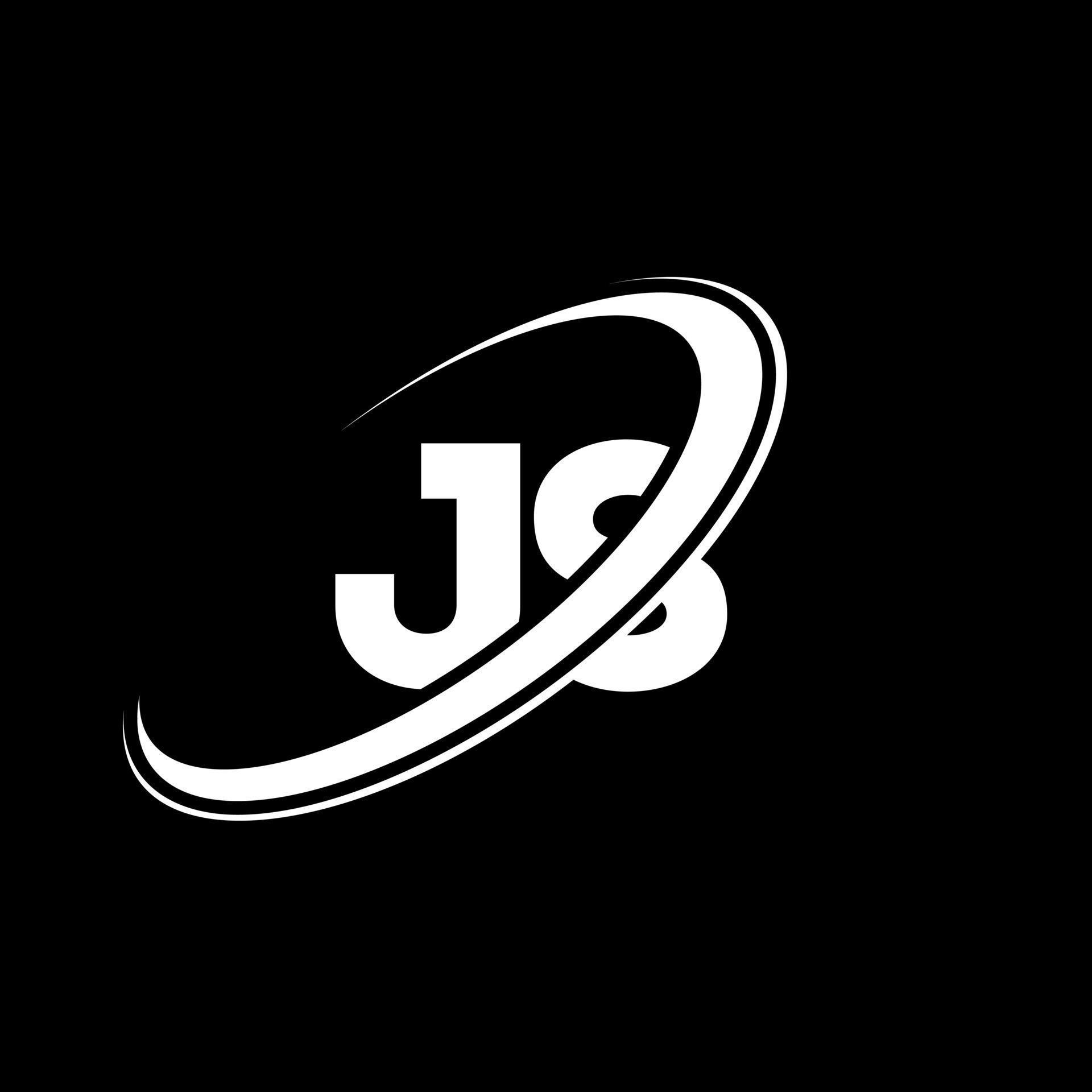 diseño del logotipo de la letra js js. letra inicial js círculo vinculado en mayúsculas logotipo ...