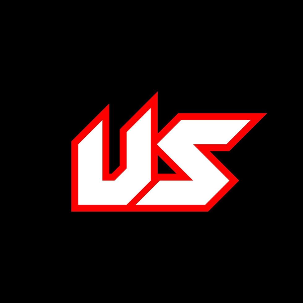 Us Logo Design Initial Us Letter Design With Sci Fi Style Us Logo For Game Esport Technology