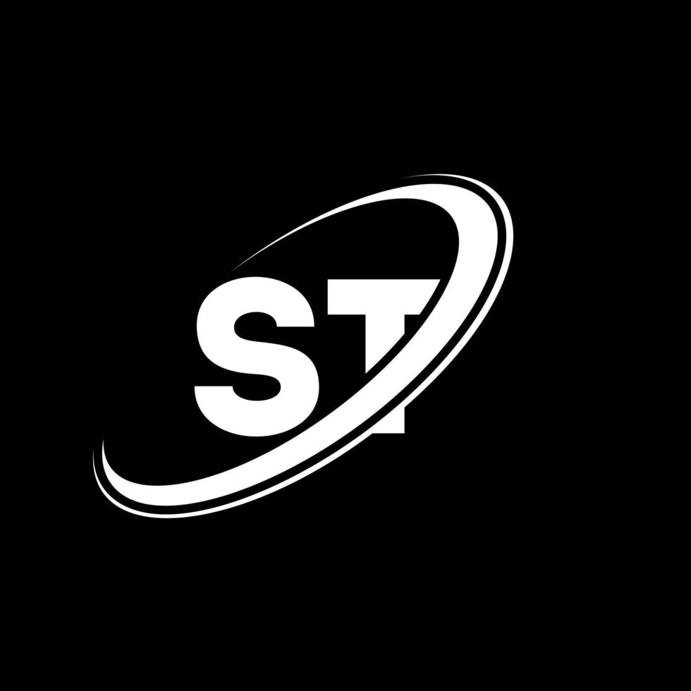 diseño del logotipo de la letra st st. letra inicial st círculo ... diseño del logotipo de la letra st st. letra inicial st círculo ...