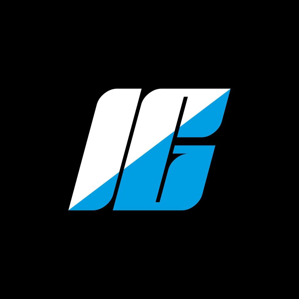 diseño de logotipo de letra ig sobre fondo negro. concepto de logotipo de letra de iniciales ...
