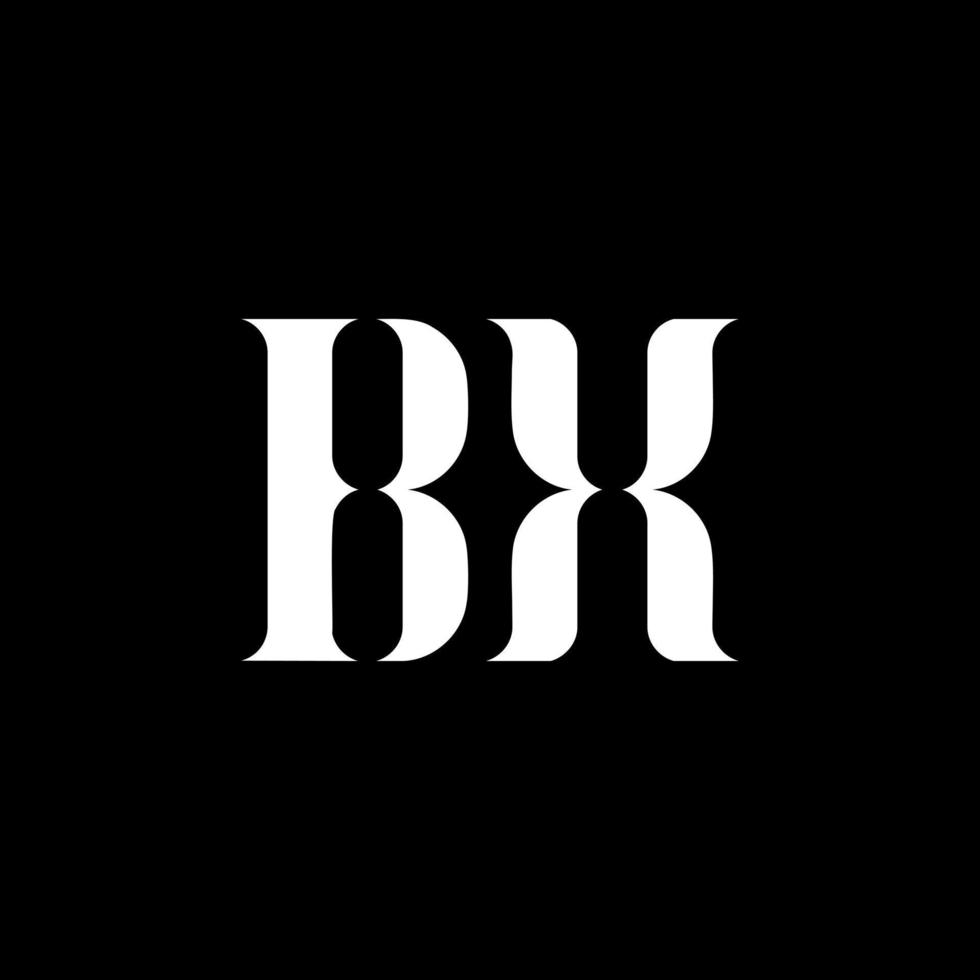 Bx B X Letter Logo Design Initial Letter Bx Uppercase Monogram Logo
