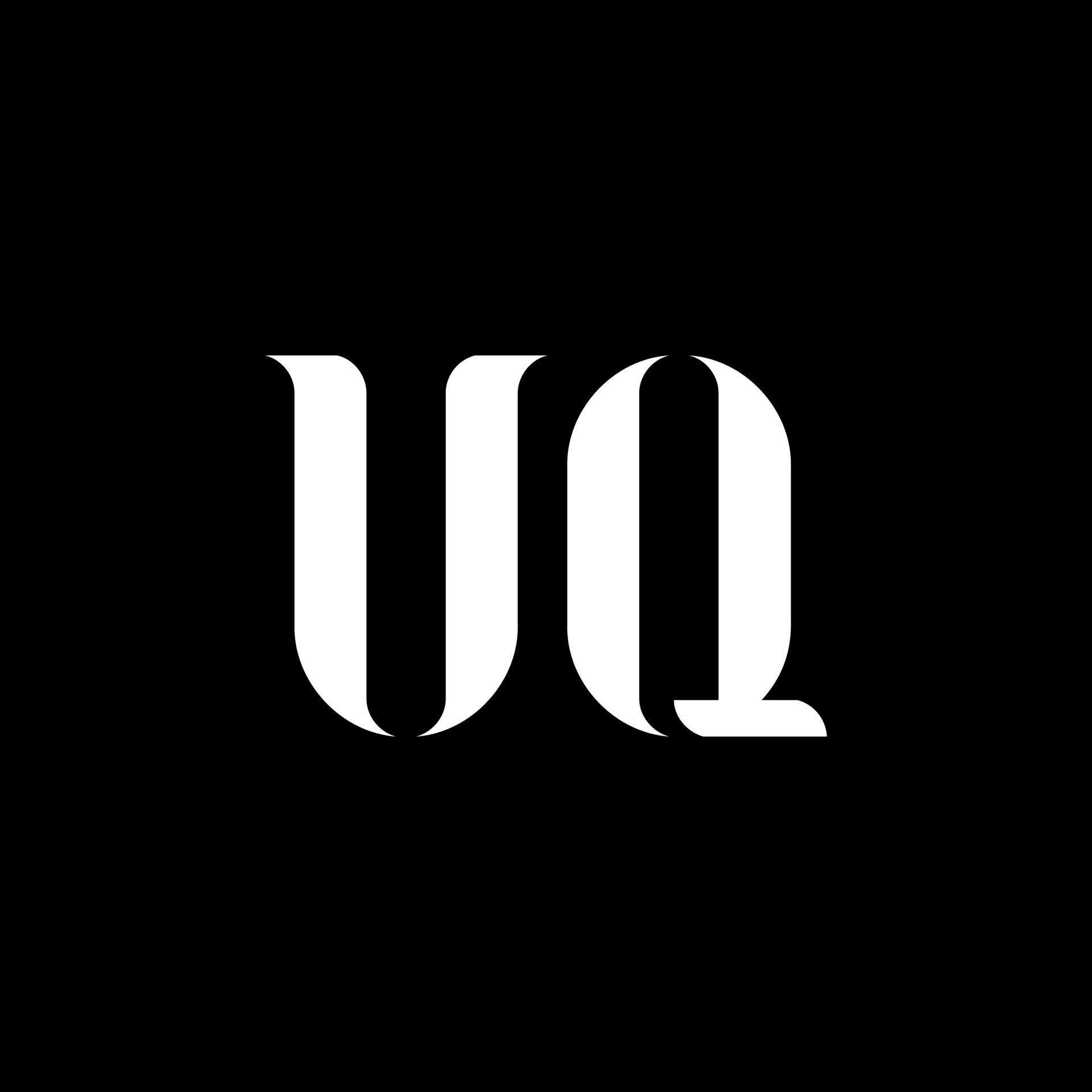 Uq U Q Letter Logo Design Initial Letter Uq Linked Circle Uppercase Monogram Logo White Color