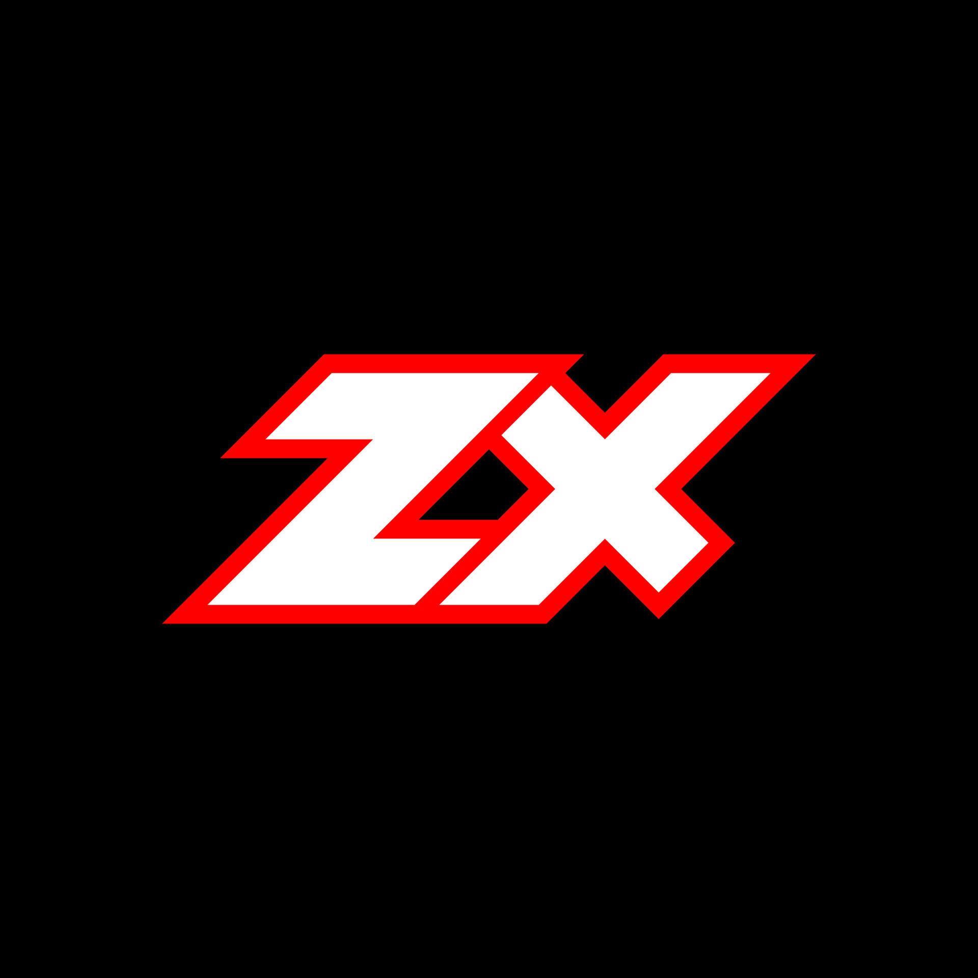 ZX logo design, initial ZX letter design with sci-fi style. ZX logo for game, esport, Technology ...