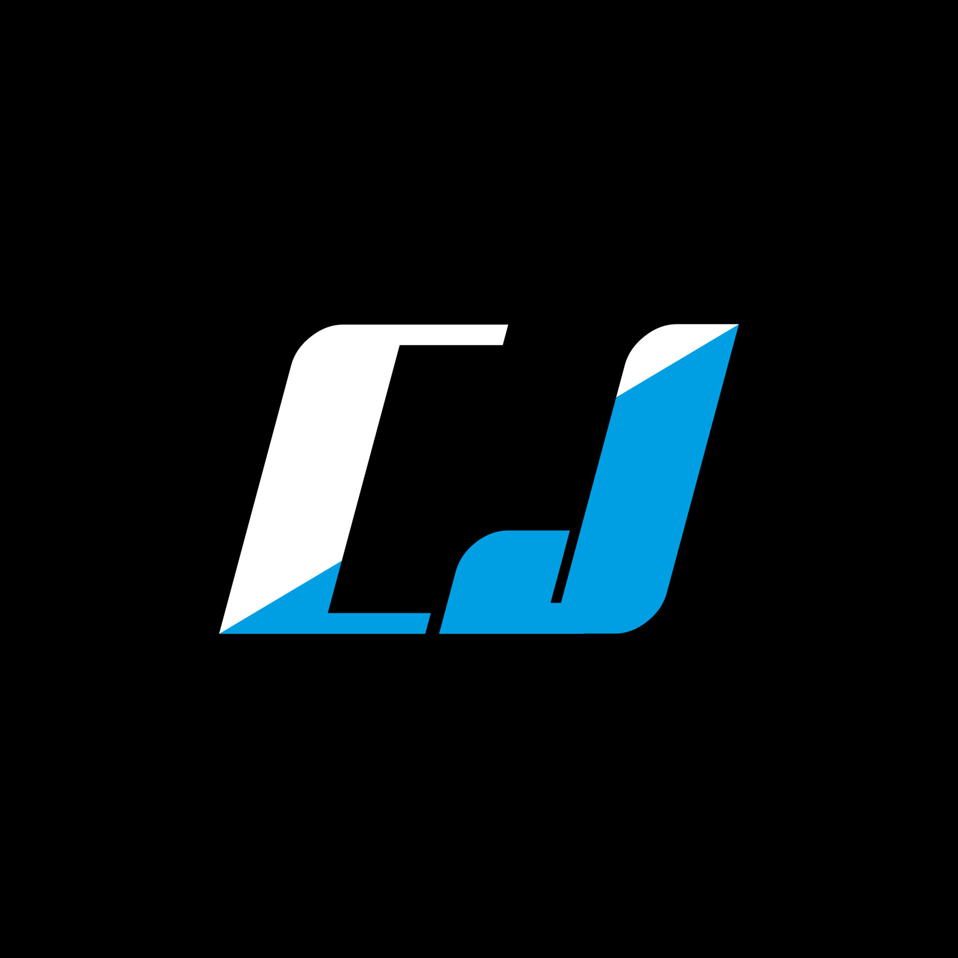 diseño del logotipo de la letra cj sobre fondo negro. concepto de logotipo de letra de iniciales ...