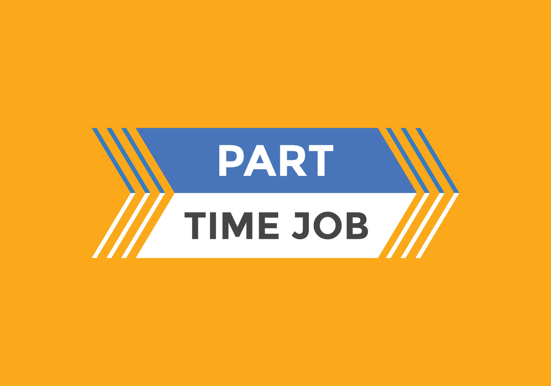 Part time job text button. Part time job sign speech bubble. Web banner ...