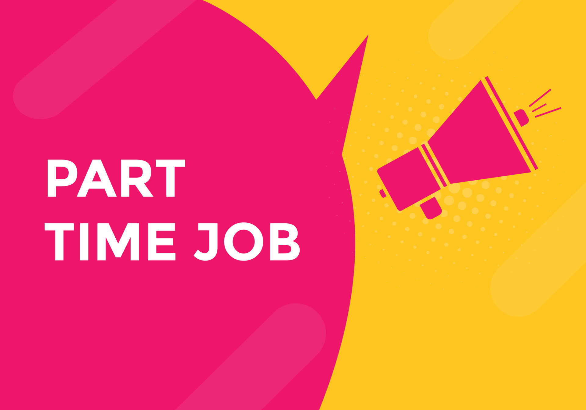 Part Time Job Text Button Part Time Job Sign Speech Bubble Web Banner Label Template Vector