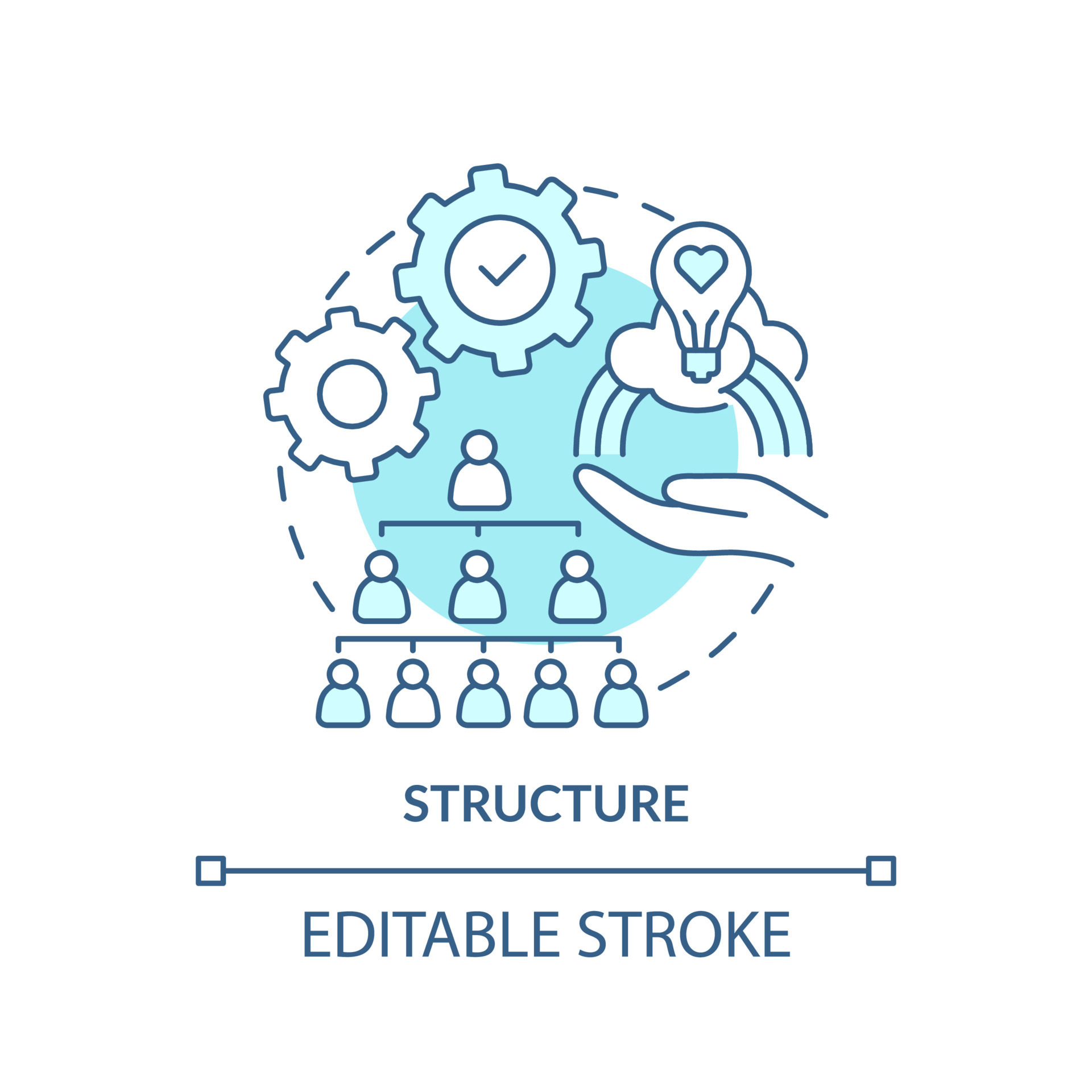 Structure Turquoise Concept Icon Innovation Management Abstract Idea Thin Line Illustration