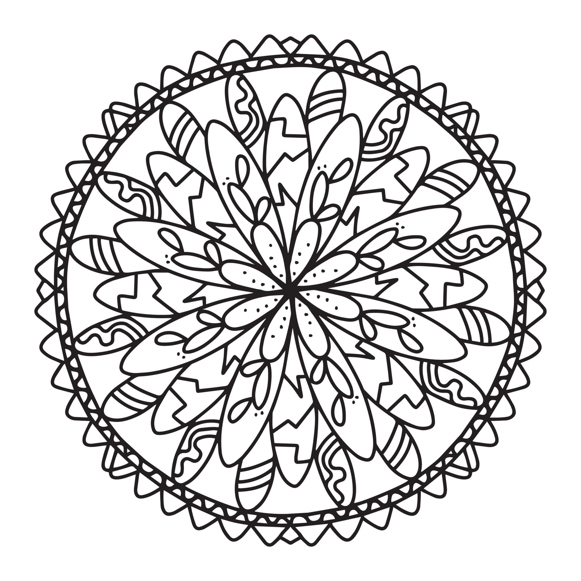 Circular mandala black and white pattern, decorated with Bohemian cool ... Circular mandala black and white pattern, decorated with Bohemian cool ...