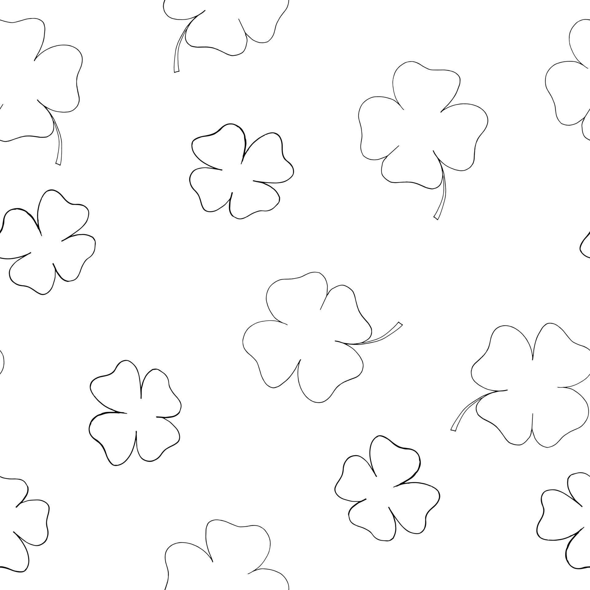 four leaf clover seamless pattern. st patricks day symbol. illustration ...