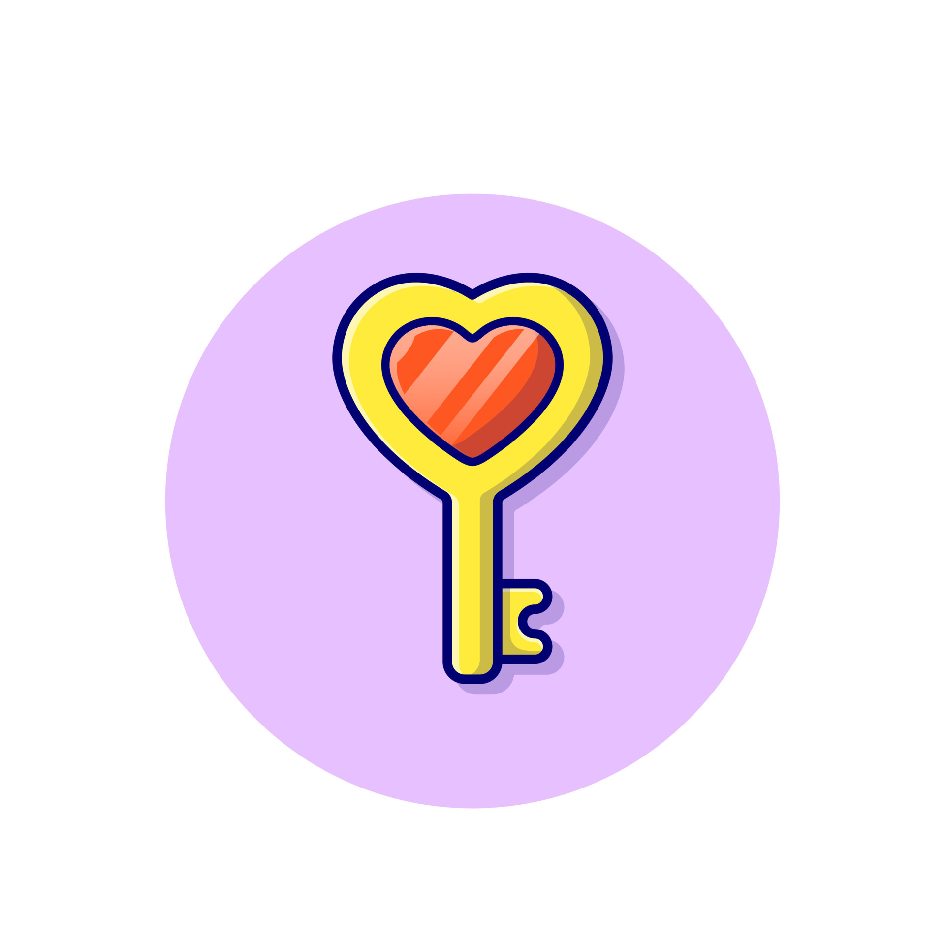 Love Key Cartoon Vector Icon Illustration Art Object Icon Concept Isolated Premium Vector Flat