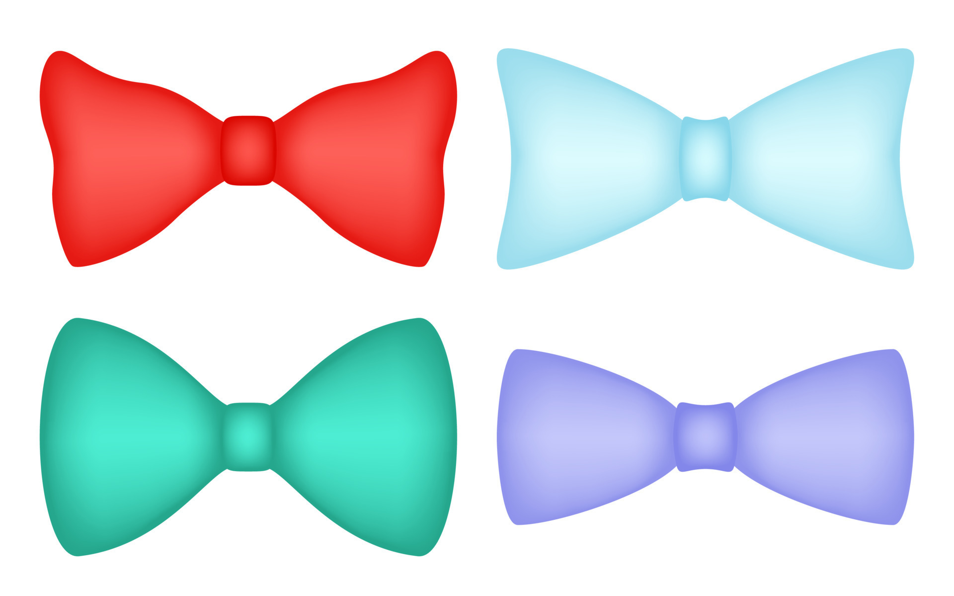 Set of Bow Tie isolated on white background 11774425 Vector Art at Vecteezy