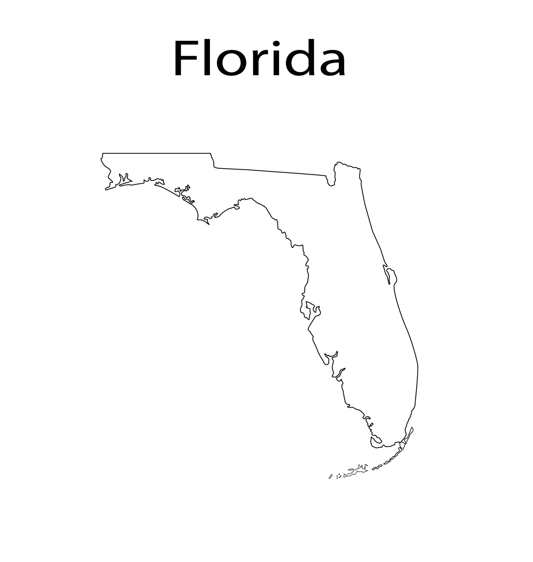 Florida Map Line Art Vector Illustration 11774440 Vector Art at Vecteezy Florida Map Line Art Vector Illustration 11774440 Vector Art at Vecteezy