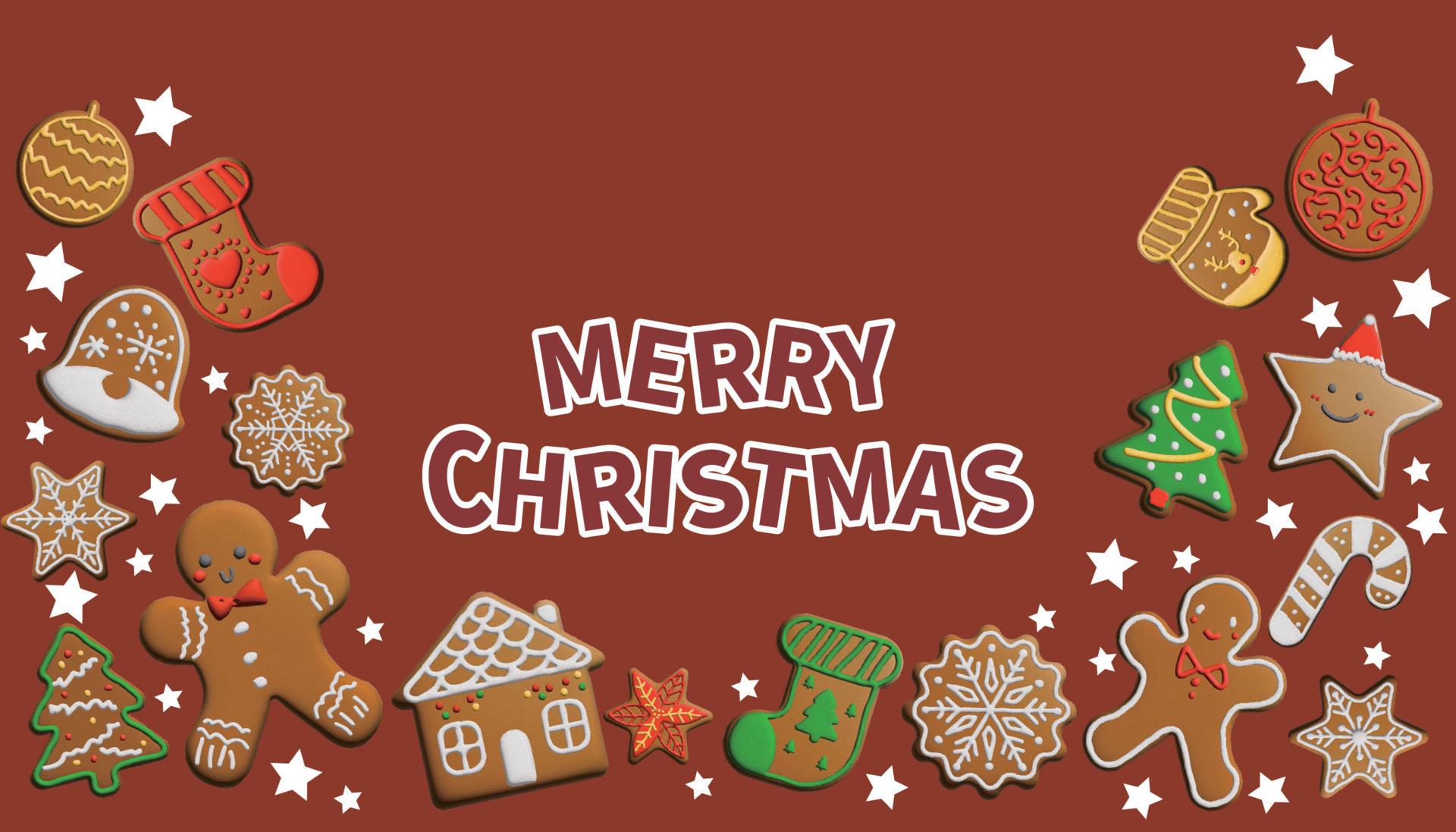 Christmas gingerbread composition around Merry Christmas 11774556 ...