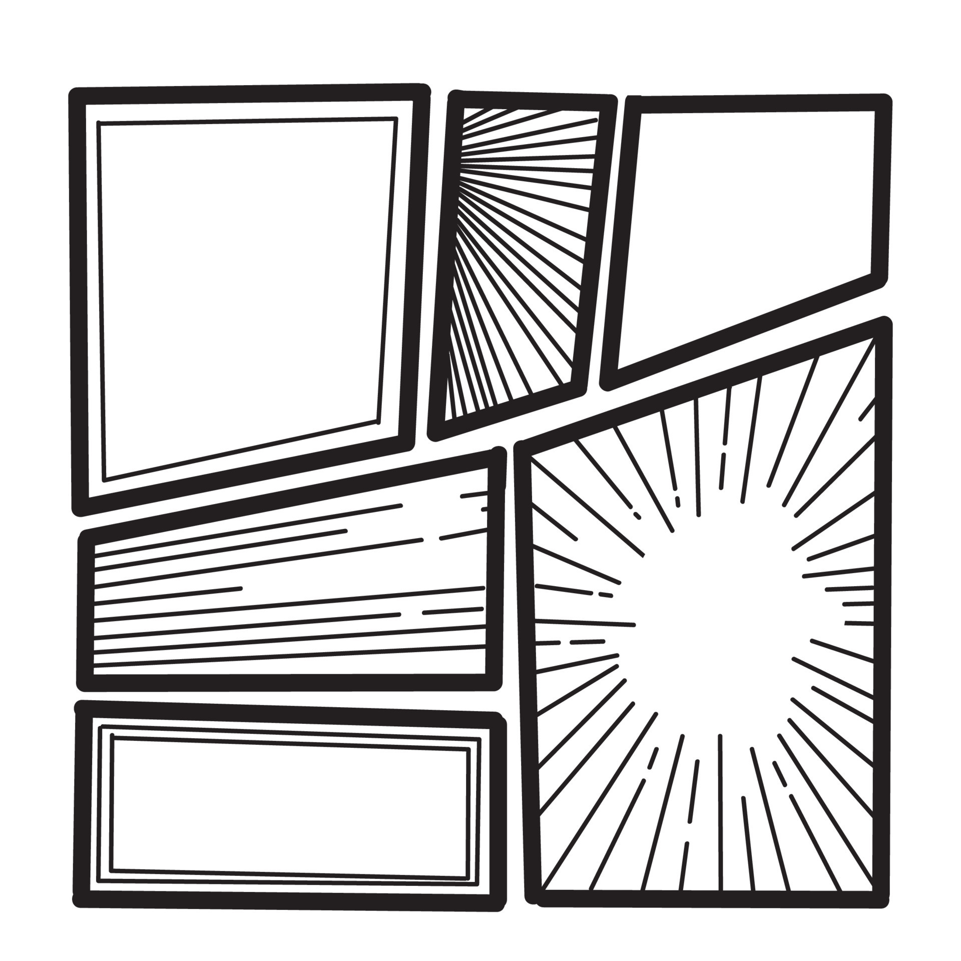 hand drawn doodle japanese comic manga frame illustration vector ... hand drawn doodle japanese comic manga frame illustration vector ...