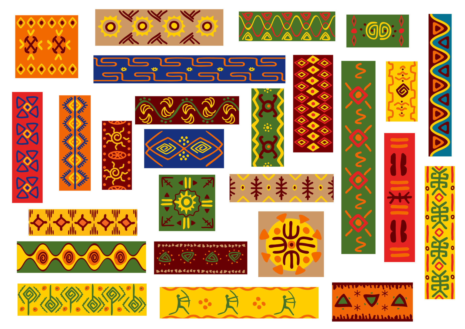 African ethnic ornaments and national patterns 11776335 Vector Art at ...
