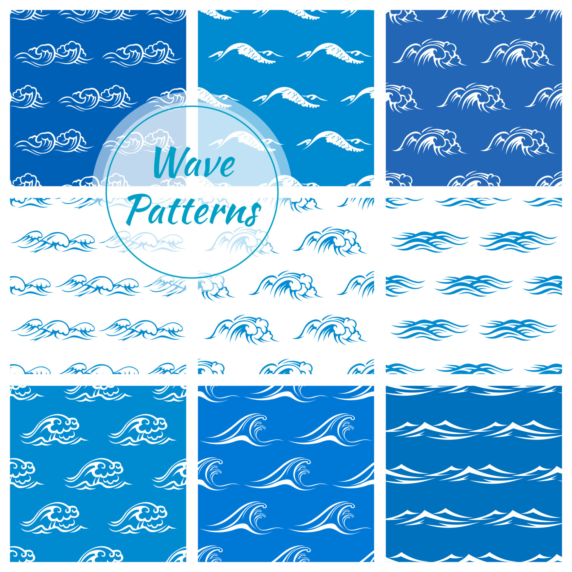 Ocean waves seamless pattern backgrounds 11776697 Vector Art at Vecteezy