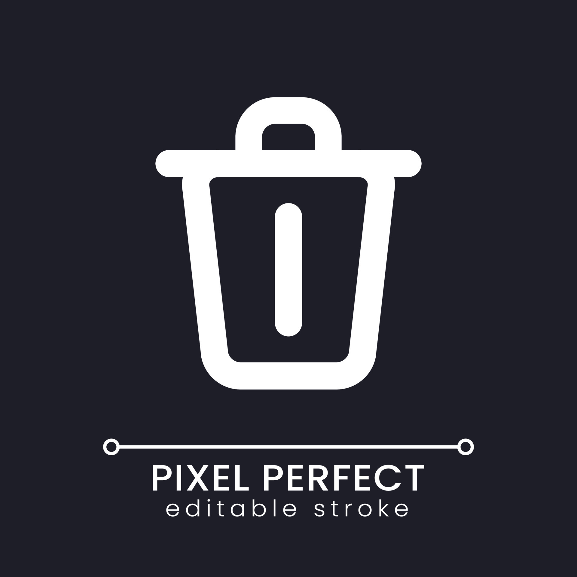 Delete Pixel Perfect White Linear Ui Icon For Dark Theme Remove Digital File And Document